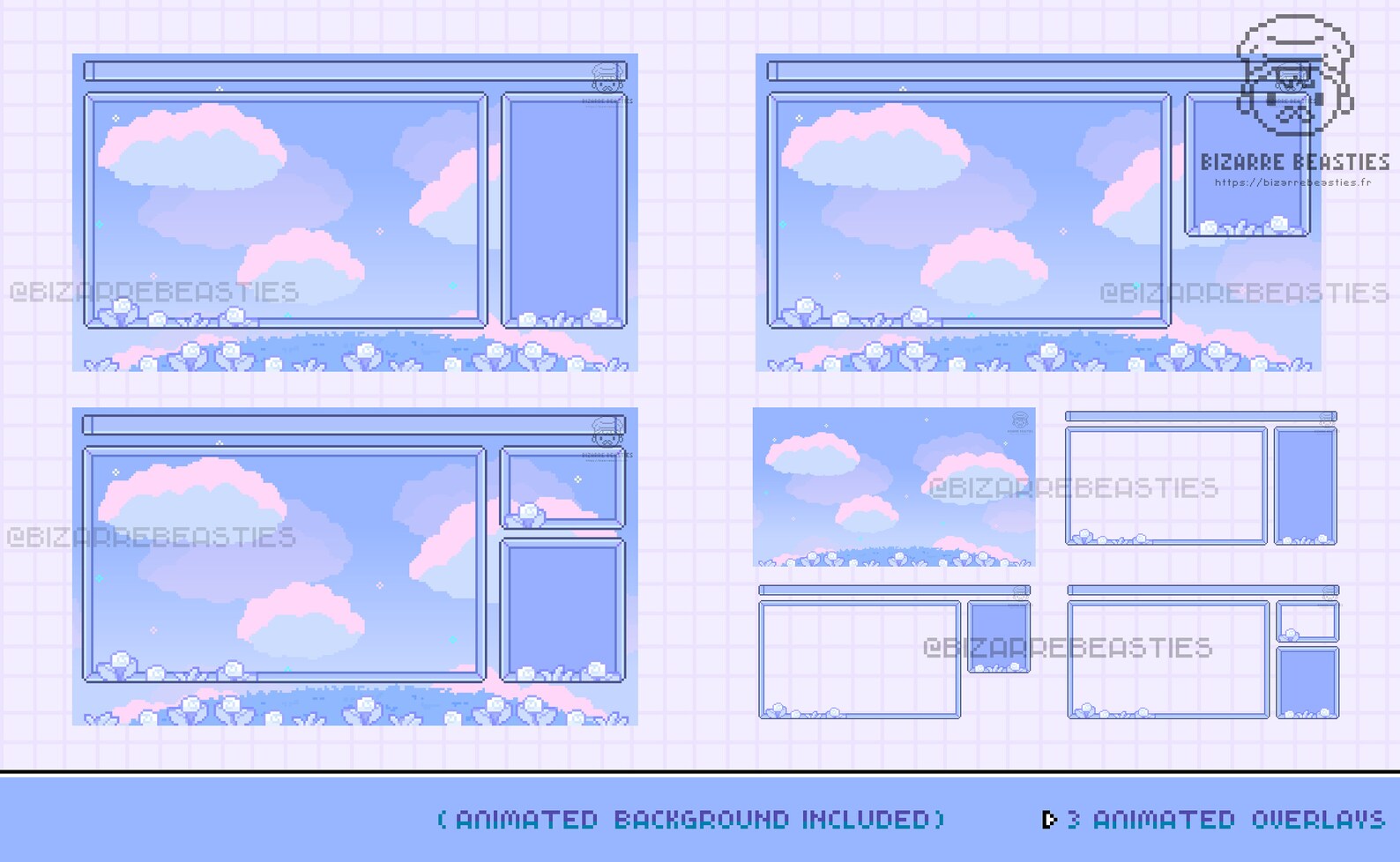 Pixel Art Animated Twitch Package Animated Overlays - Etsy Canada