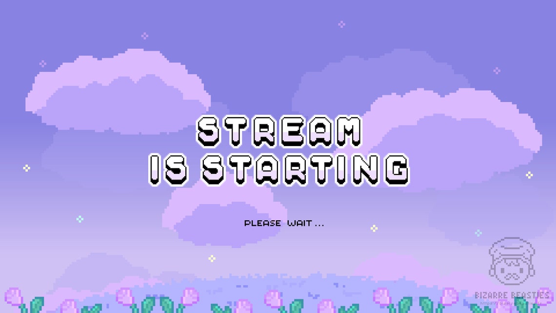 Cute 3x Animated Twitch Stream Screens Pack 8bit Pixel Art | Etsy