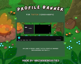 1x Twitch Profile Banner Pixel Art Stream Package, Social Media Banner ...