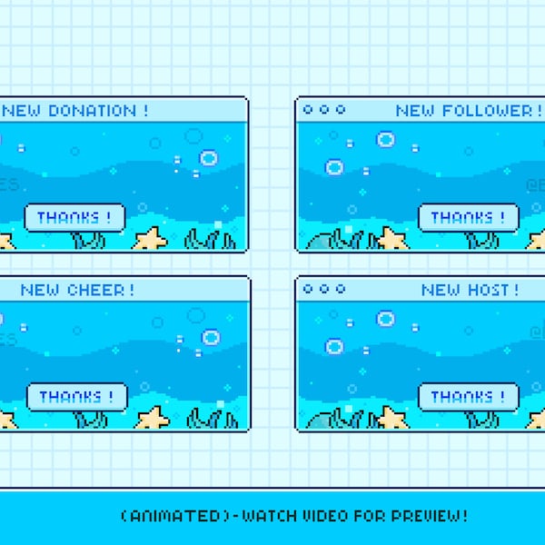 Anime Pixel Twitch Alerts - Etsy