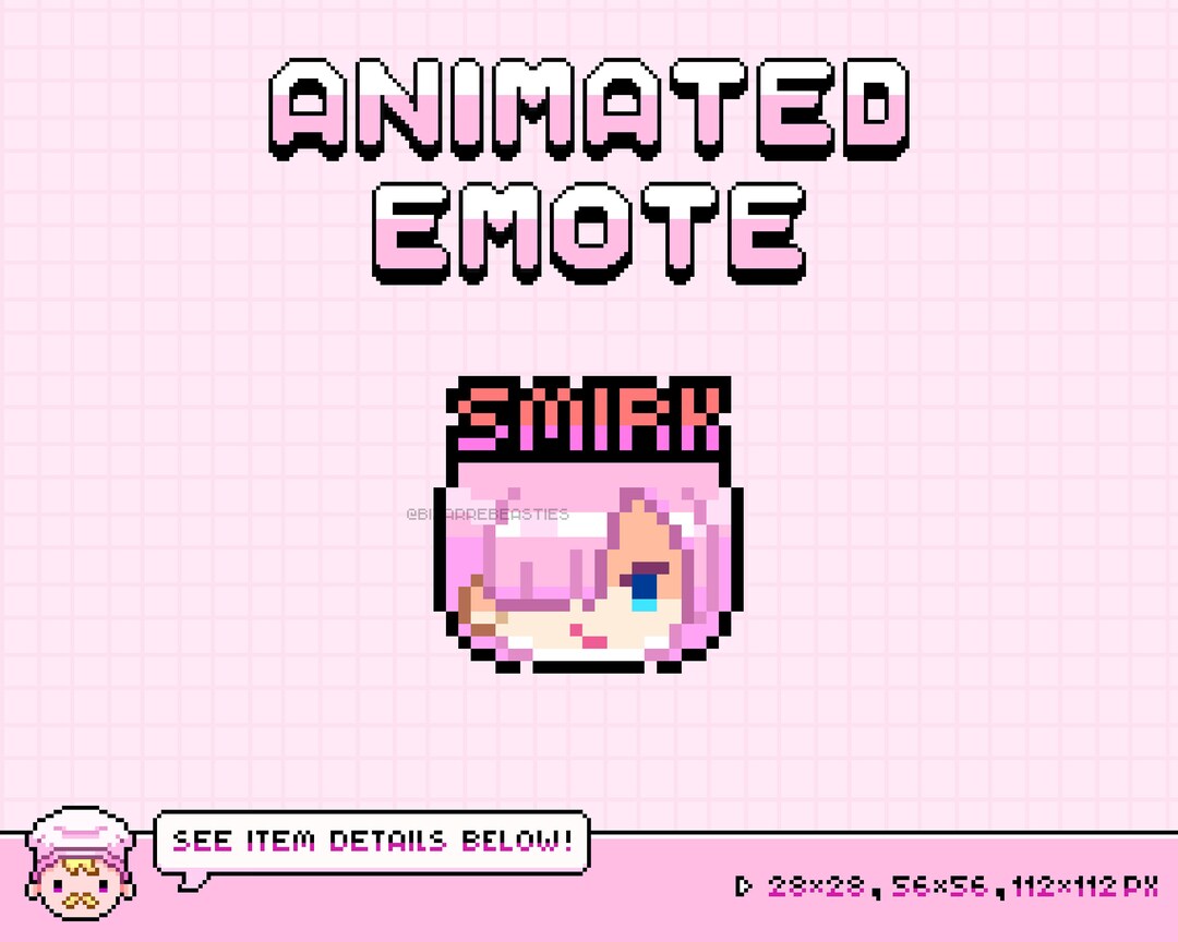 Cute Animated Emotes Twitch Pixel Art Emotes Stream, Animated Pixel ...