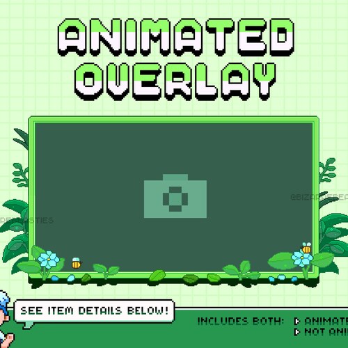 Cute Animated Stream Overlay 8bit Pixel Art All-in-one - Etsy