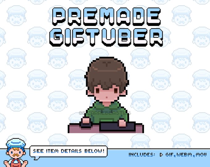 Premade Png-tuber Model Only 1 Available Pixel Art Pngtuber Vtuber ...