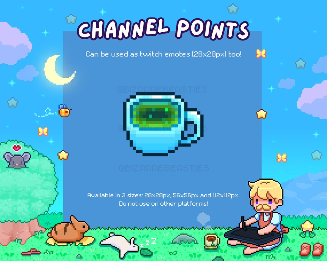 Twitch Emote / Channel Point / Digital Sticker / Stream Decor - Pixel ...