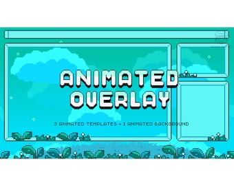 Cute Premium Animated Twitch Overlay 3 Animated Layouts 1 | Etsy