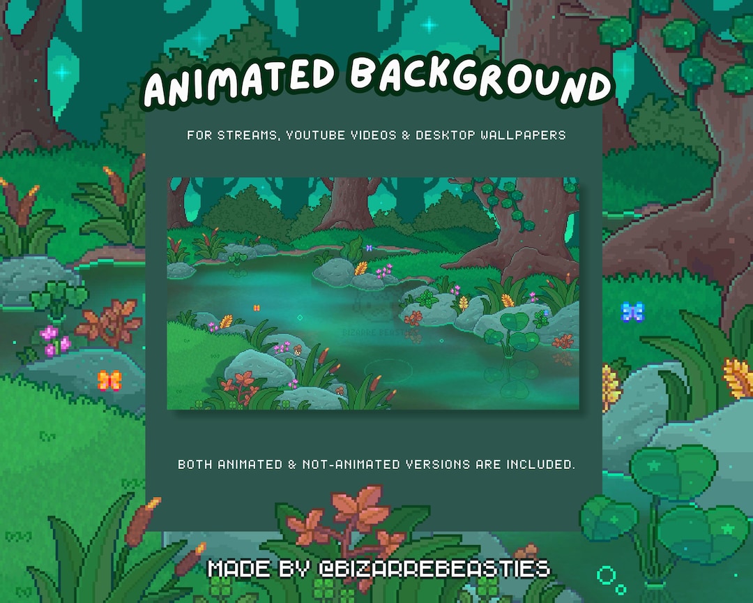 1 Pixel Art Animated Background - Vtuber Bg, Youtube Channel Intro ...