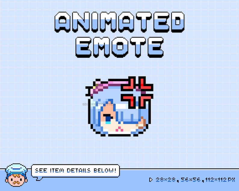 Cute Animated Emotes Twitch Pixel Art Emotes Stream - Etsy Denmark