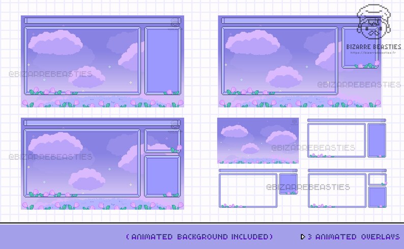 Pixel Art Animated Twitch Package Animated Overlays - Etsy