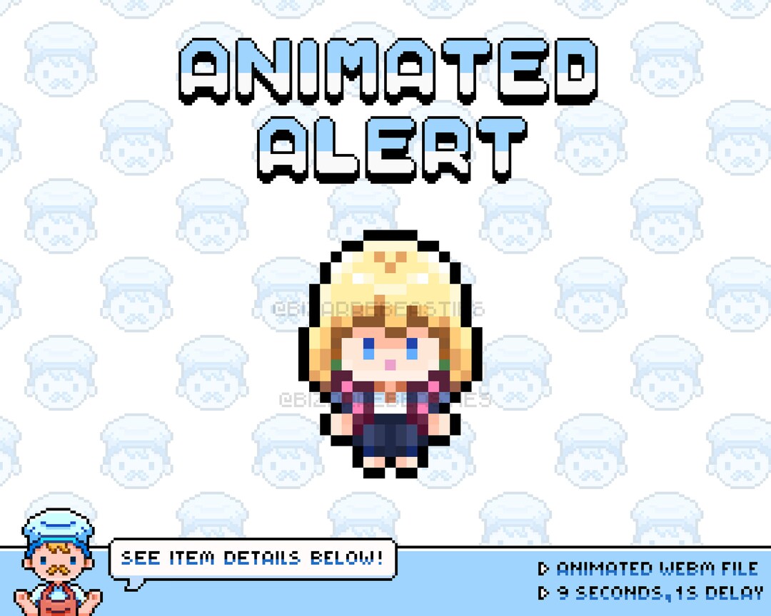 Cute Animated Stream Alert Twitch Alert, Alert Box, Animated Alert ...