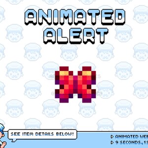 Cute Animated Stream Alert Animated Twitch Alert, Pixel Art Animated ...