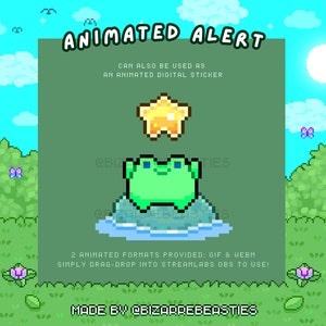 Cute Animated Stream Alert ~ Twitch Alert, Animated Alert, Pixel Art ...