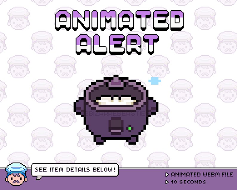 Cute Animated Stream Alert Twitch Alert Alert Box Animated - Etsy