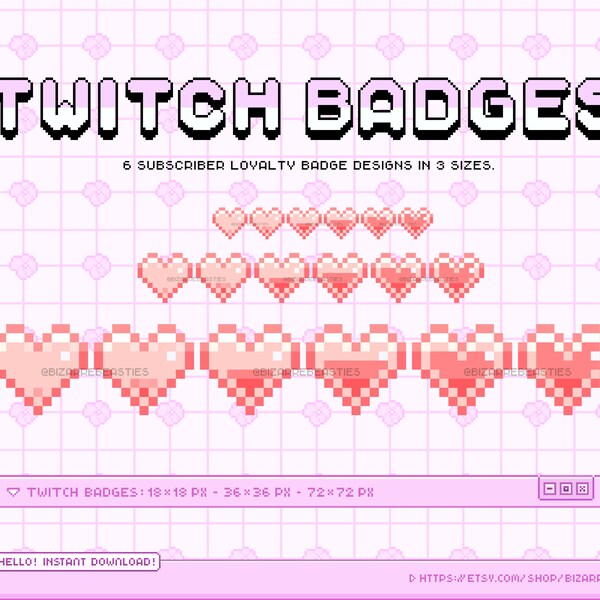 18x18 Twitch Badge - Etsy Canada