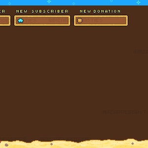 Cute Pixel Art Animated Stream Overlay Set: Twitch Overlays, Fullscreen, Webcam, Vtuber, Alerts ...