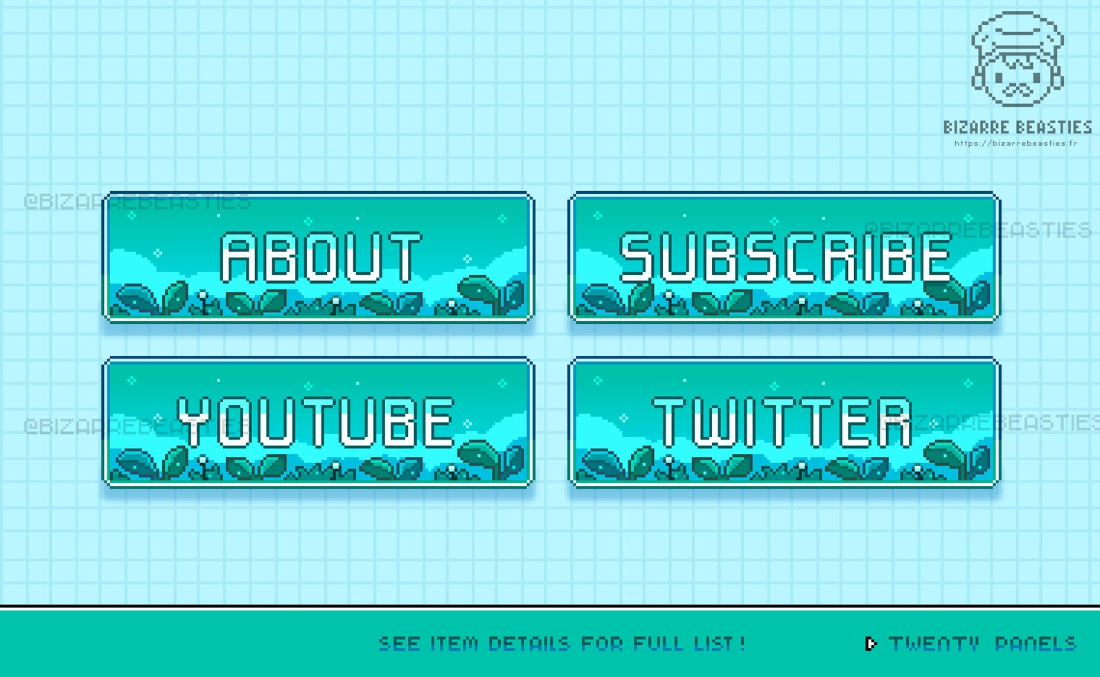 Pixel Art Animated Twitch Package Animated Overlays - Etsy