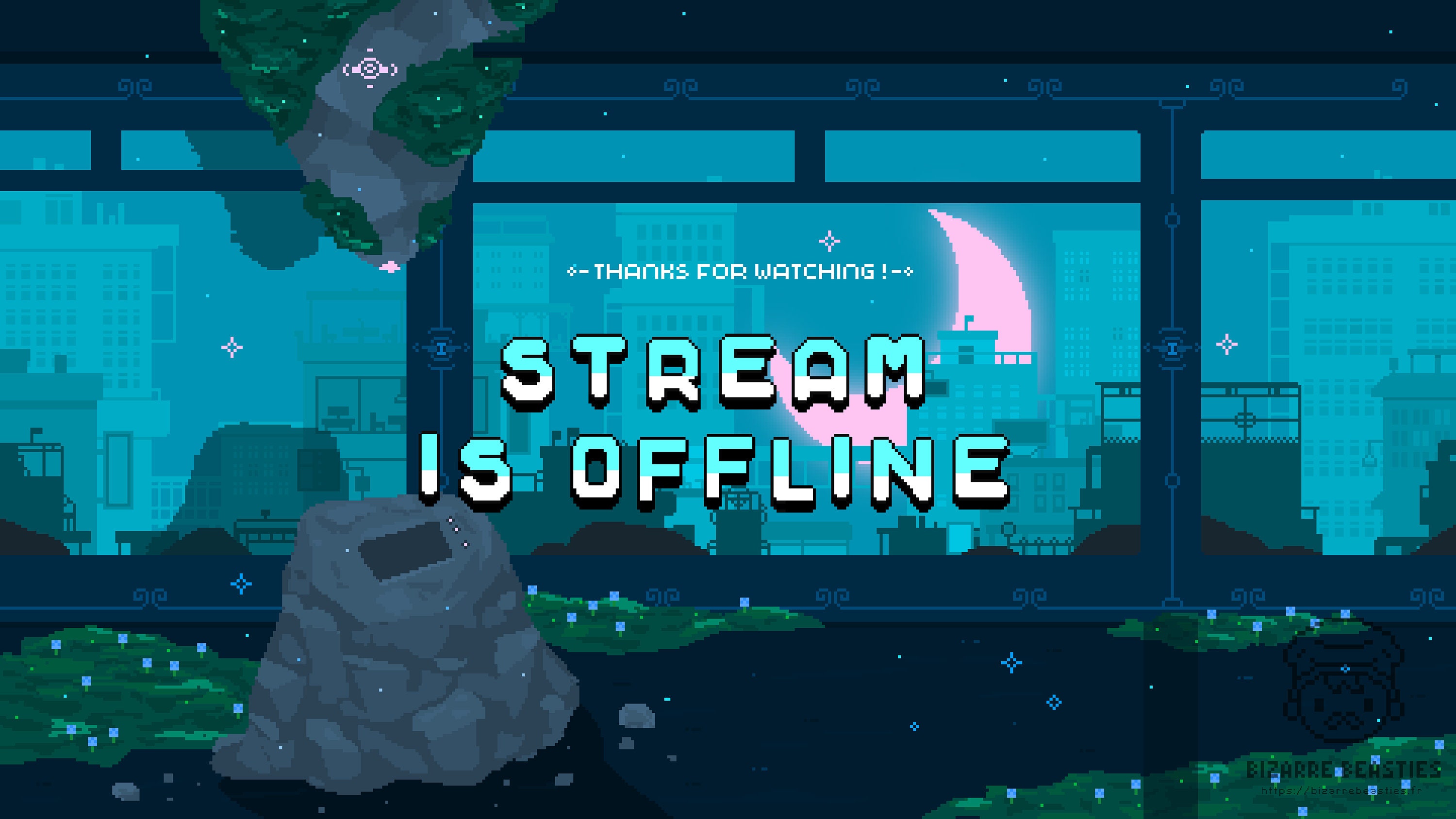 Cute 4x Pixel Art Twitch Animated Offline Banners 8bit Pixel | Etsy