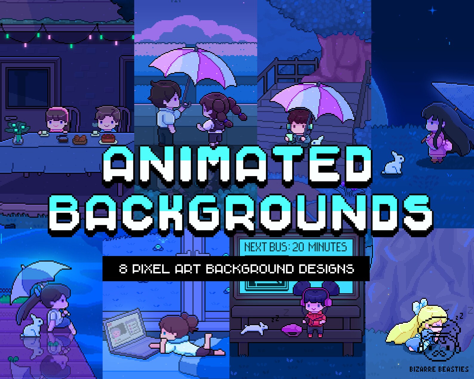 8x Cute Premium Animated Backgrounds for Streaming, Twitch, Youtube ...