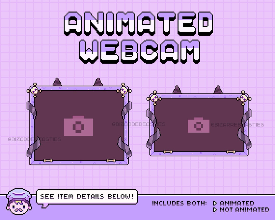 Cute Animated Webcam Overlay ~ Animated Pixel Twitch Overlays, Pixel ...