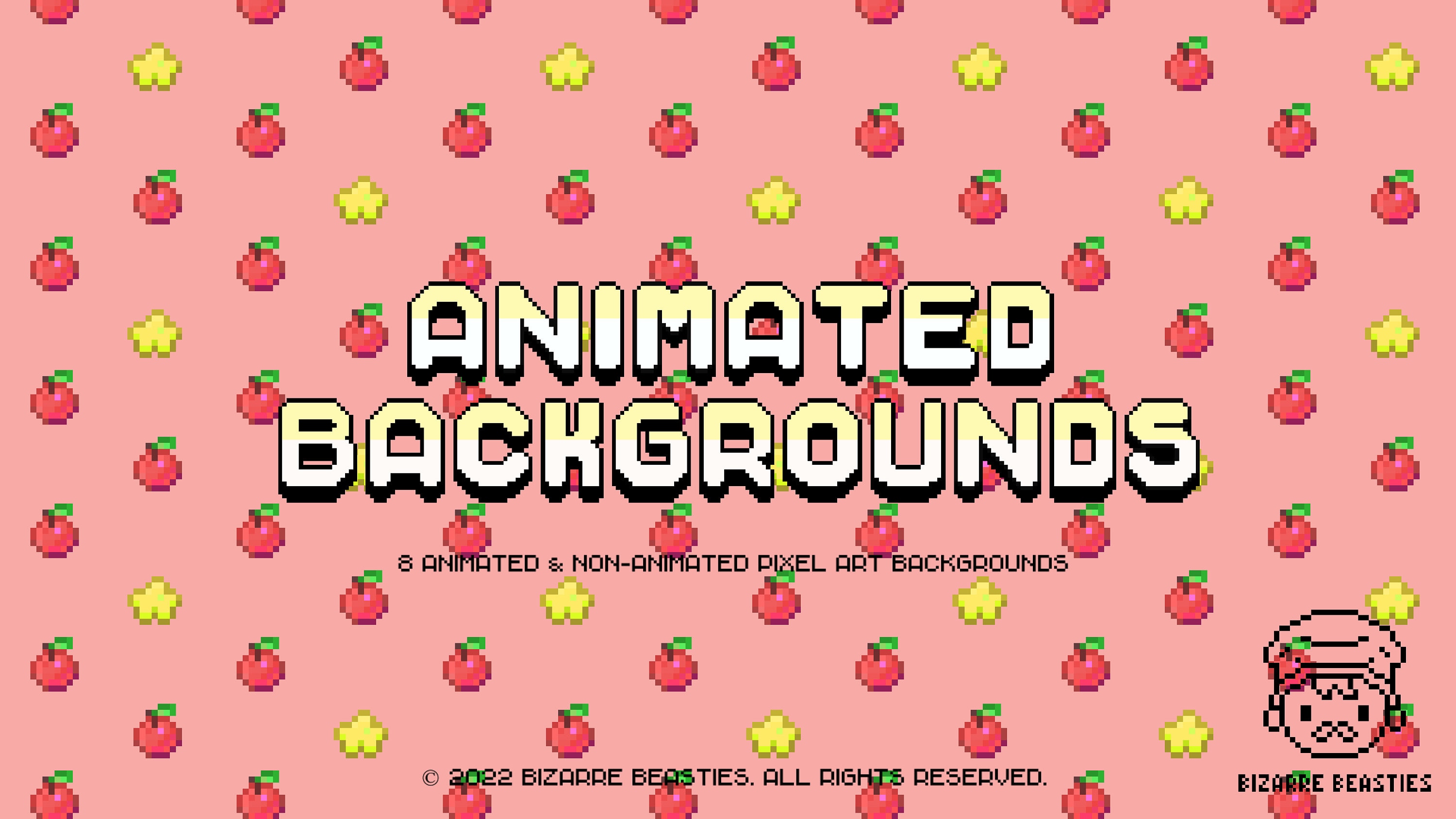 8x Cute Animated Backgrounds Pack for Streaming Twitch - Etsy