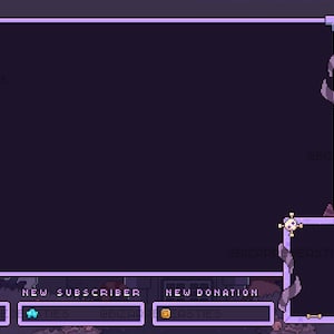 Premium Animated Twitch Overlay ~ Cute Pixel Art Stream Overlay, Just ...