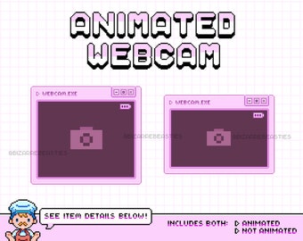 Cute Animated Webcam Animated Twitch Overlays, Pixel Art Stream Overlay ...
