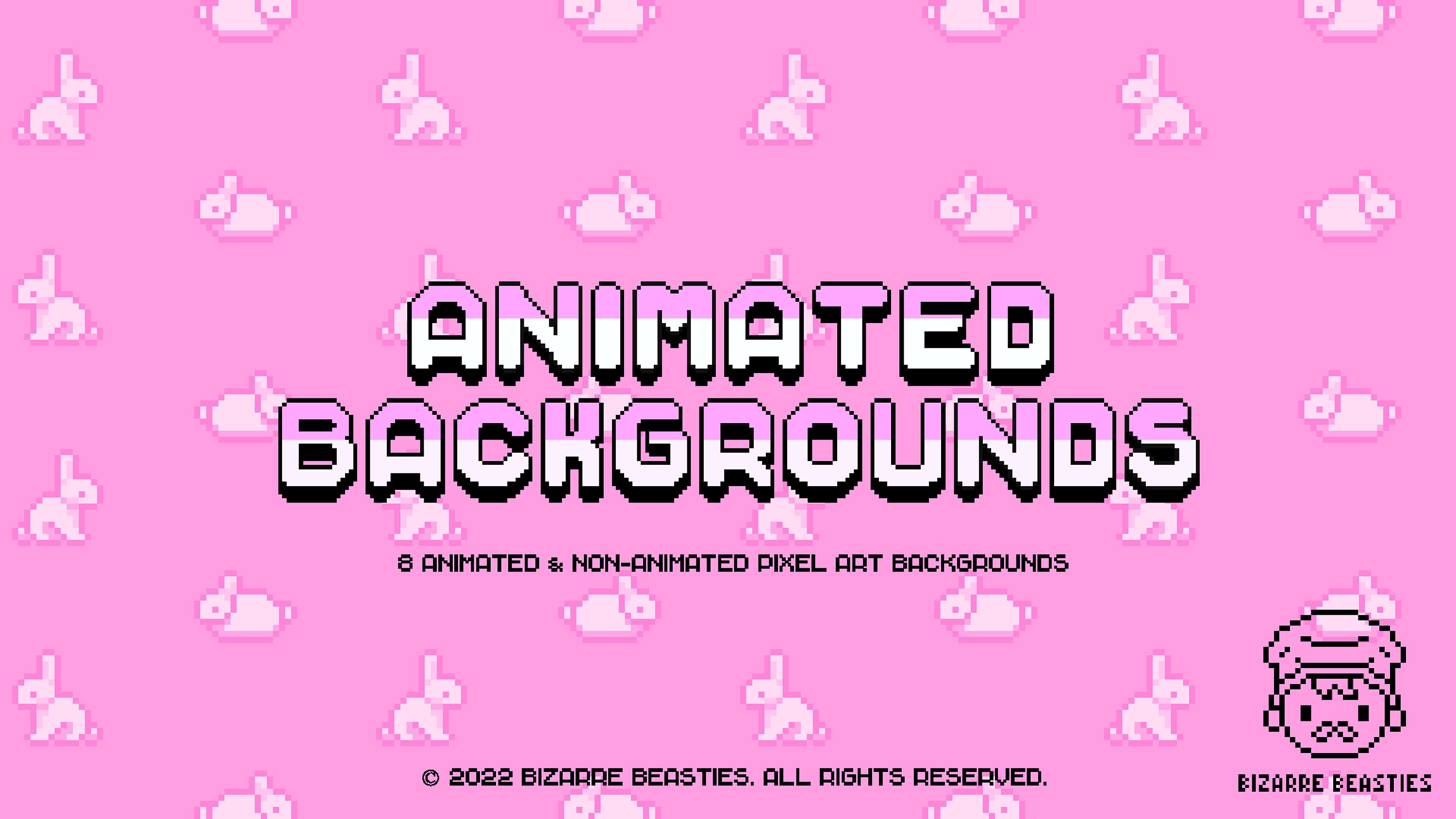 8x Cute Animated Backgrounds Pack for Streaming Twitch - Etsy