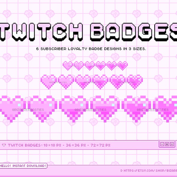 36x36px twitch badge - Etsy.de