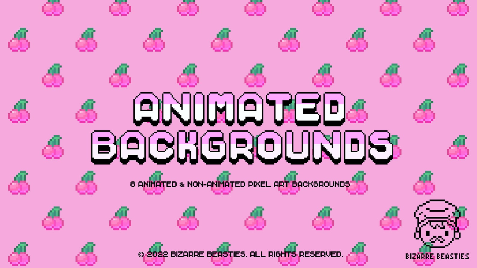 8x Cute Animated Backgrounds Pack for Streaming, Twitch, Youtube, Zoom ...
