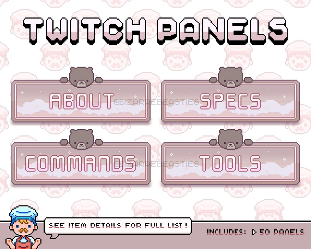 50x Pixel Art Twitch Panels Stream Pack ~ Stream Panels Package, About ...