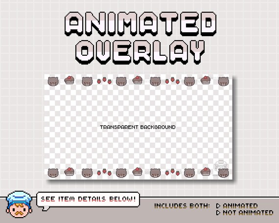Cute Animated Overlay Border Deco Stream Overlay Twitch - Etsy