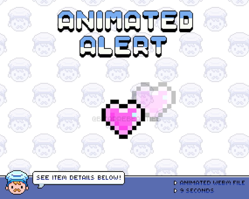 Cute Animated Stream Alert Twitch Alert Alert Box Animated - Etsy