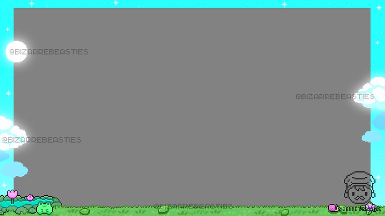 Premium Animated Stream Overlay Cute Pixel Art Twitch - Etsy