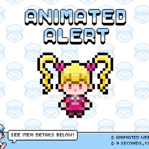 Cute Animated Stream Alert Twitch Alert, Alert Box, Animated Alert ...
