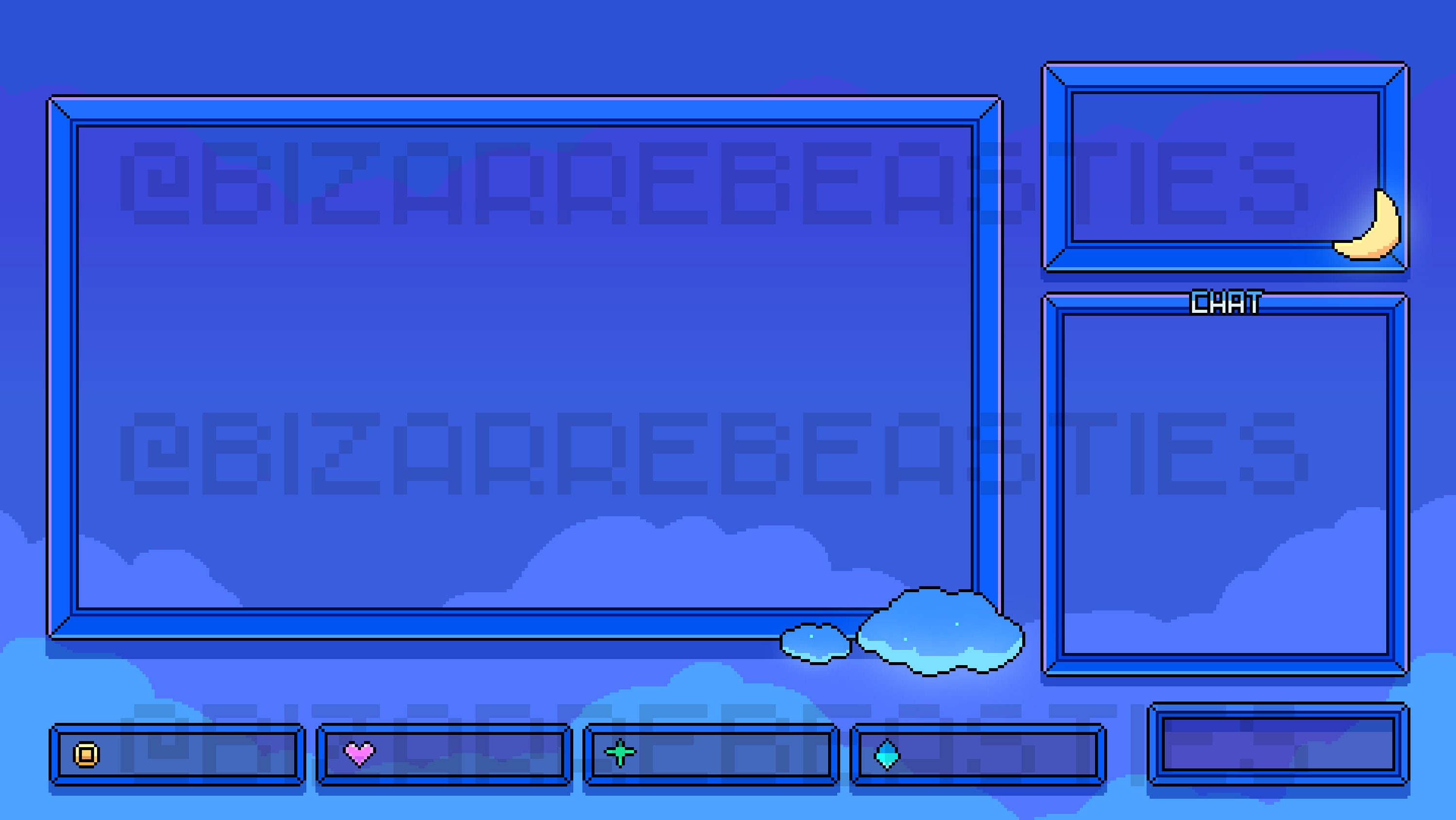 Cute Twitch Overlay 8bit Pixel Art Twitch Overlays Kawaii | Etsy