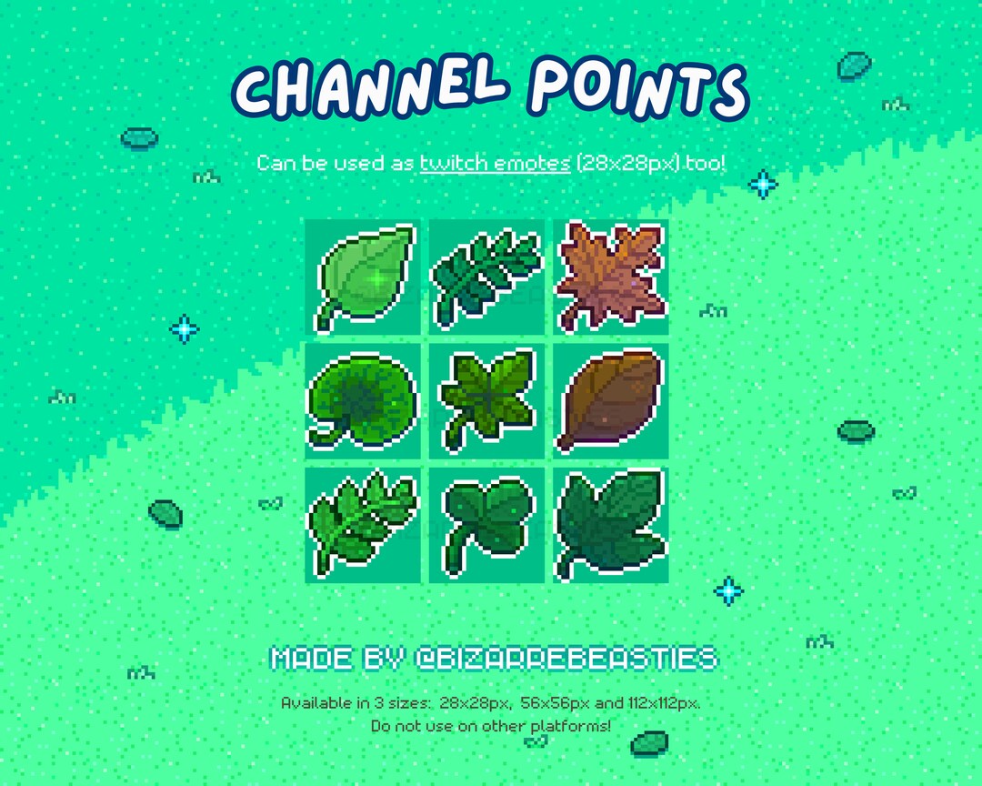 9 Twitch Emotes / Channel Points Pack - Pixel Art Stream Rewards ...
