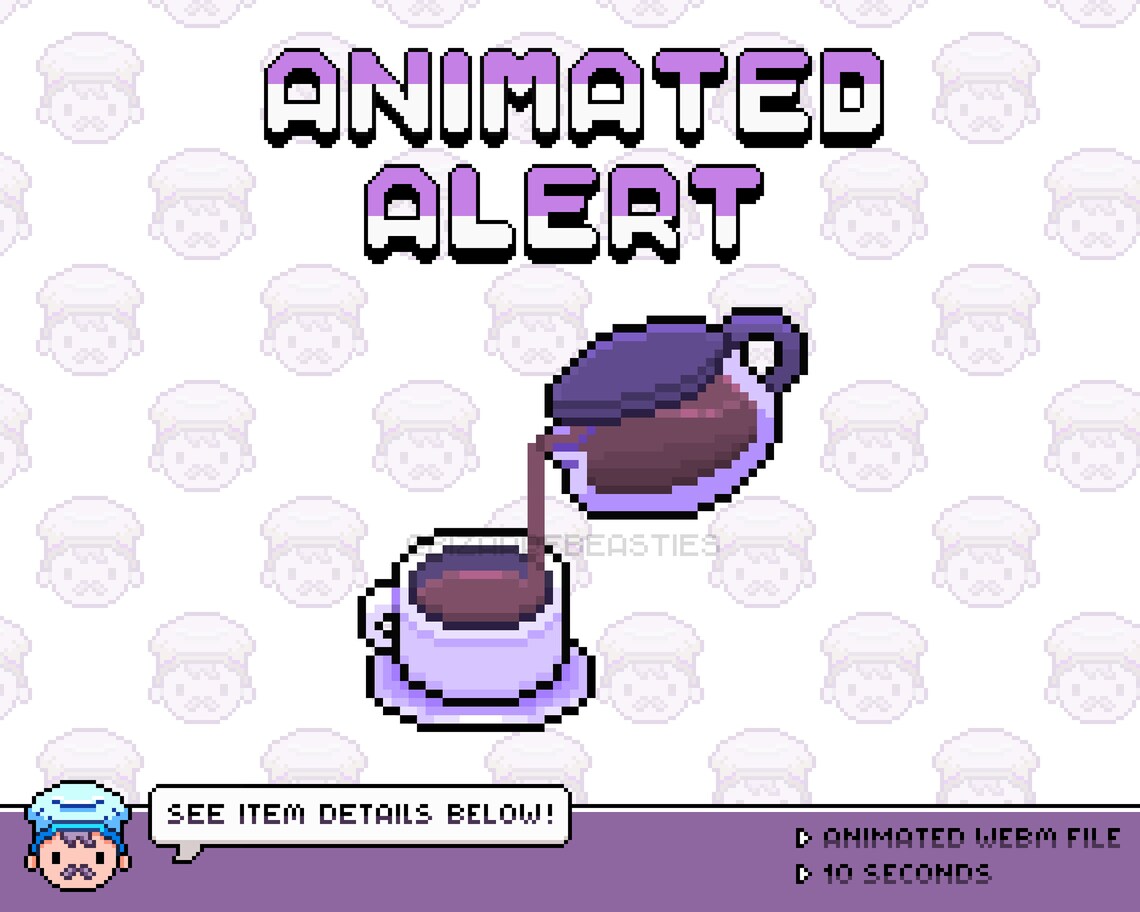 Cute Animated Stream Alert Twitch Alert Alert Box Animated - Etsy