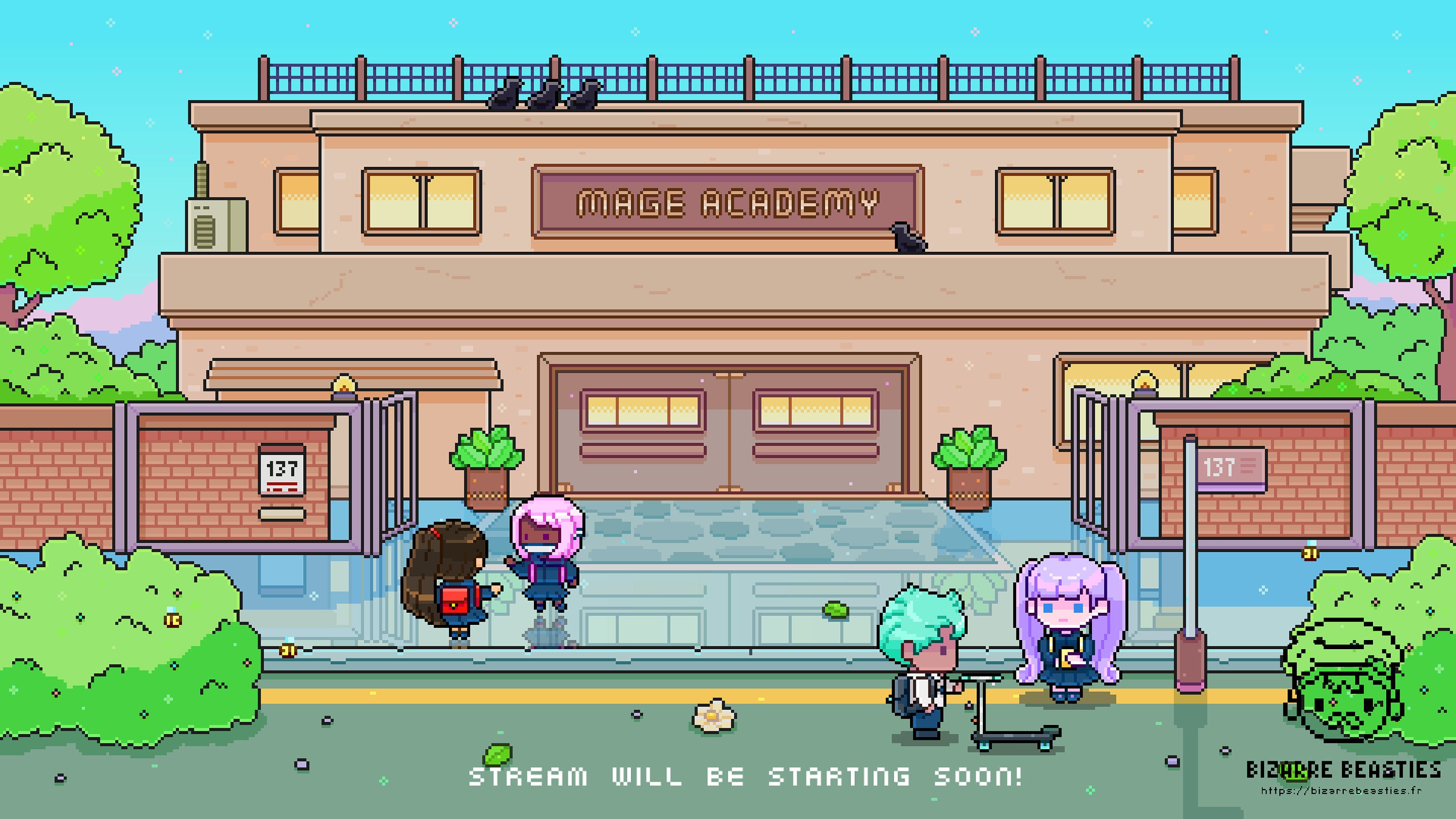 Cute 4x Animated Twitch Offline Banners 8bit Pixel Art Anime | Etsy