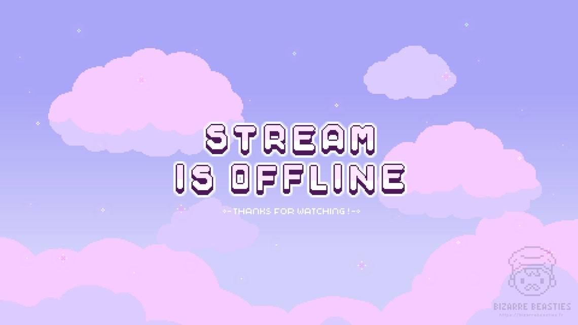 Cute 4x Animated Twitch Stream Screens 8bit Pixel Art - Etsy