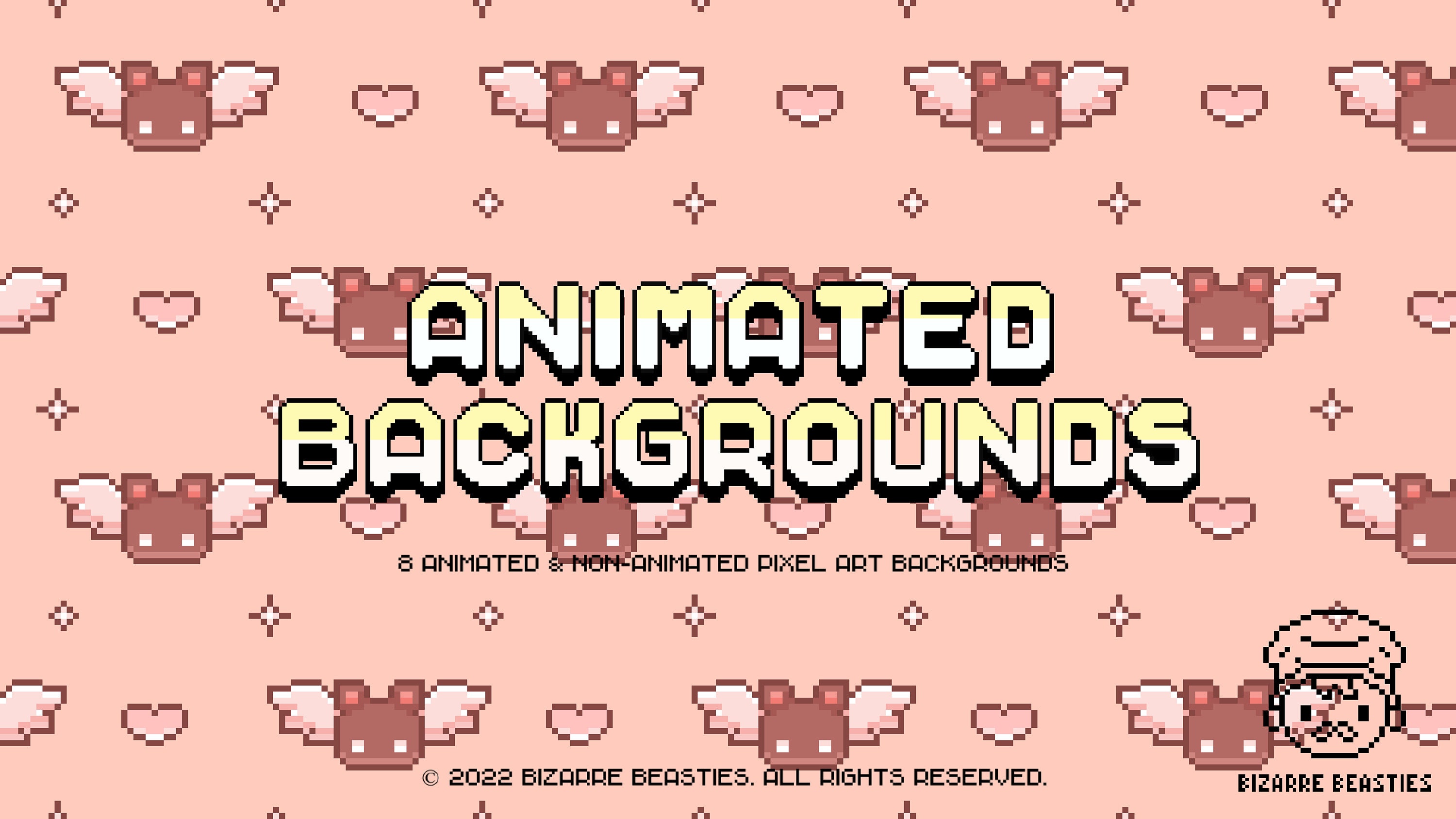 8x Cute Animated Backgrounds Pack for Streaming Twitch - Etsy