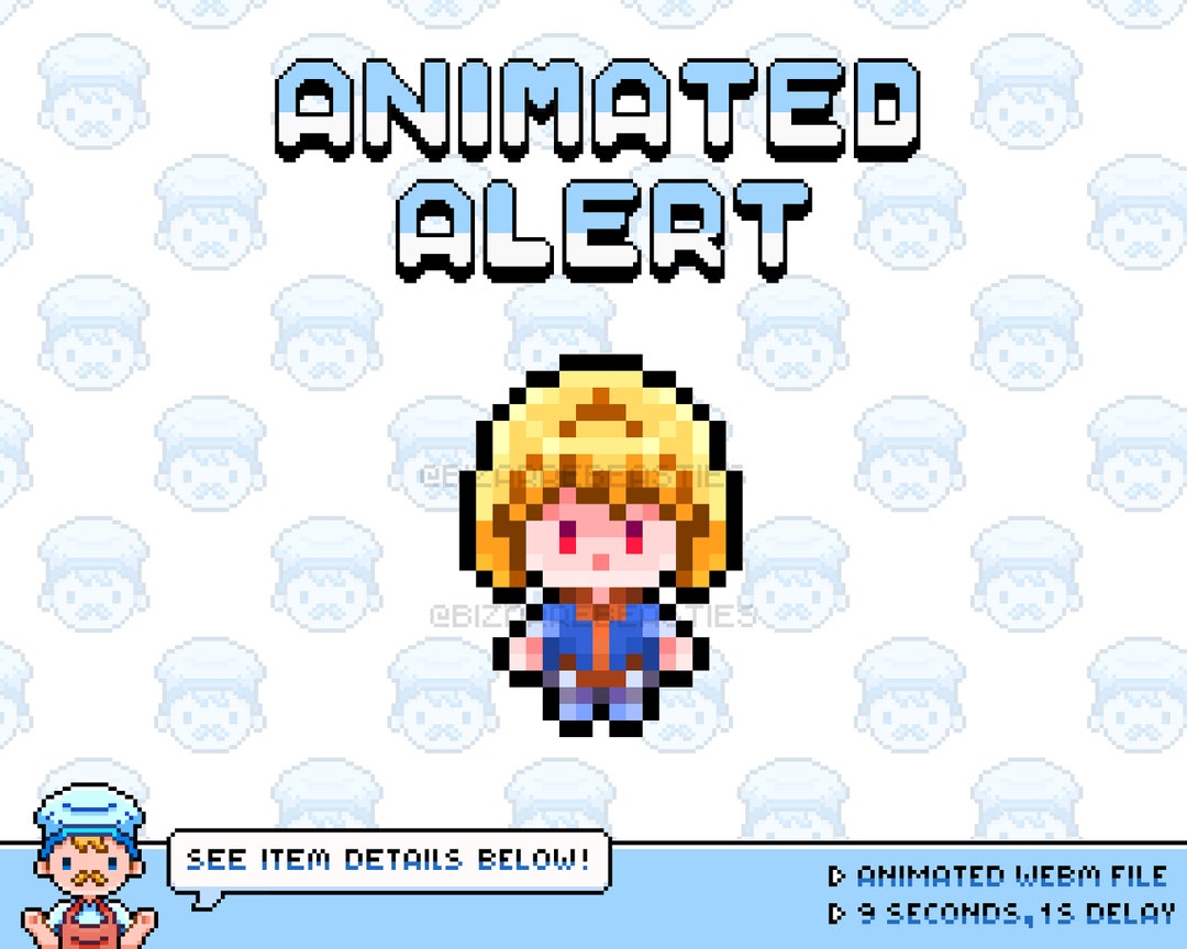 Cute Animated Stream Alert Twitch Alert, Alert Box, Animated Alert ...