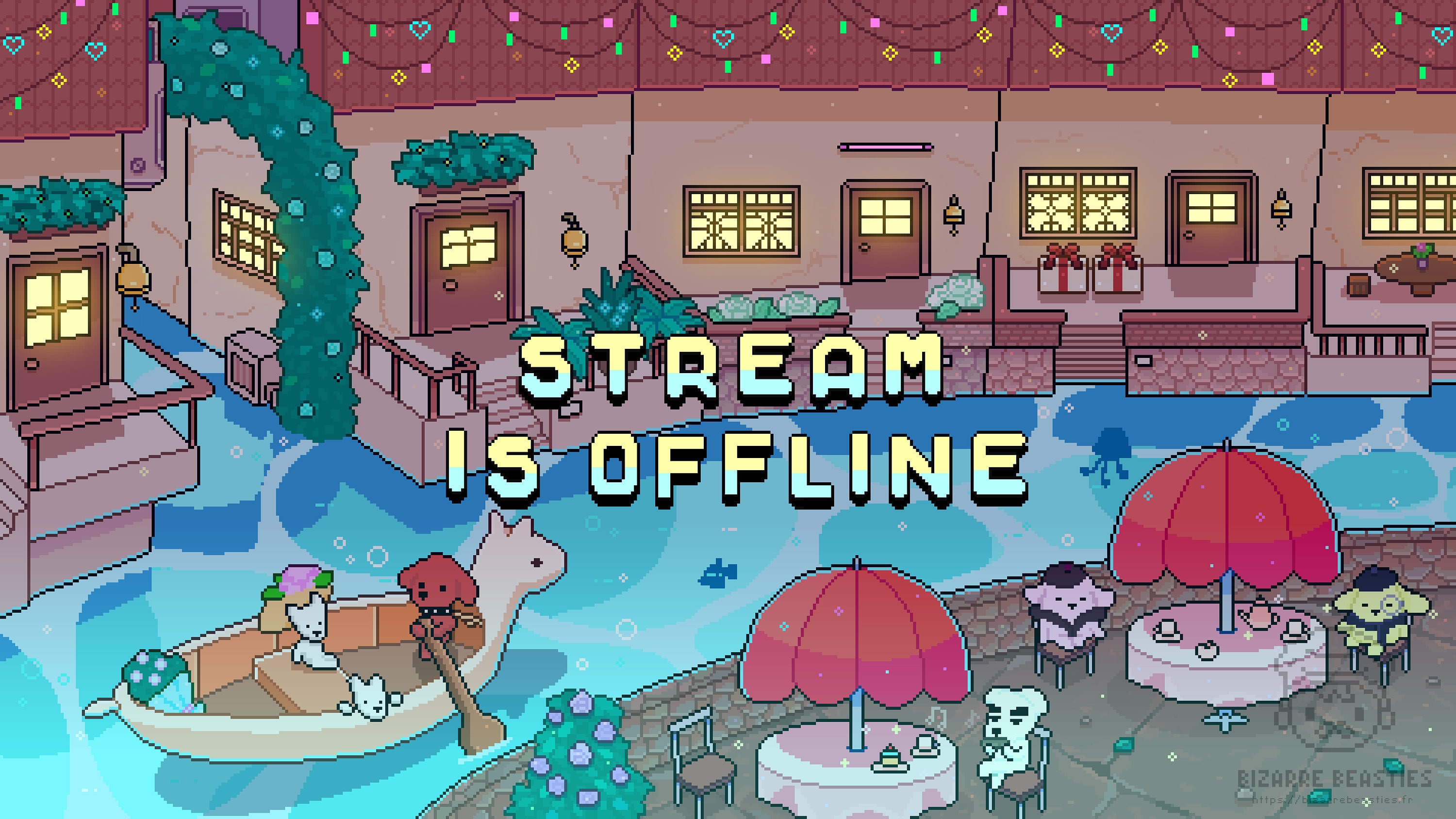 Cute 4x Twitch Stream Animated Offline Banners 8bit Pixel Art | Etsy