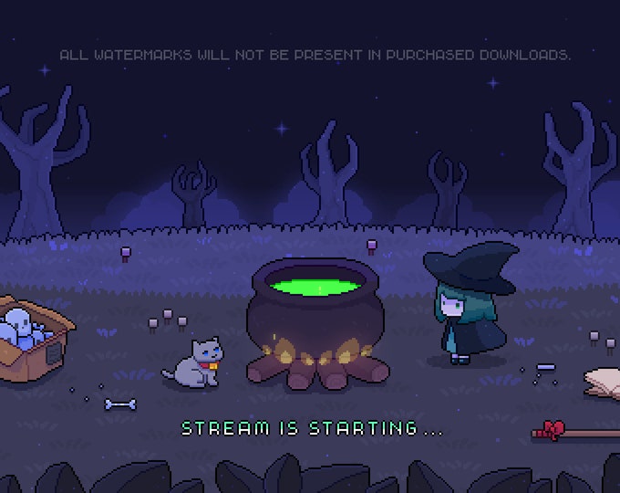 Cute 4x Animated Twitch Stream Screens Pack 8bit Pixel Art Animation ...