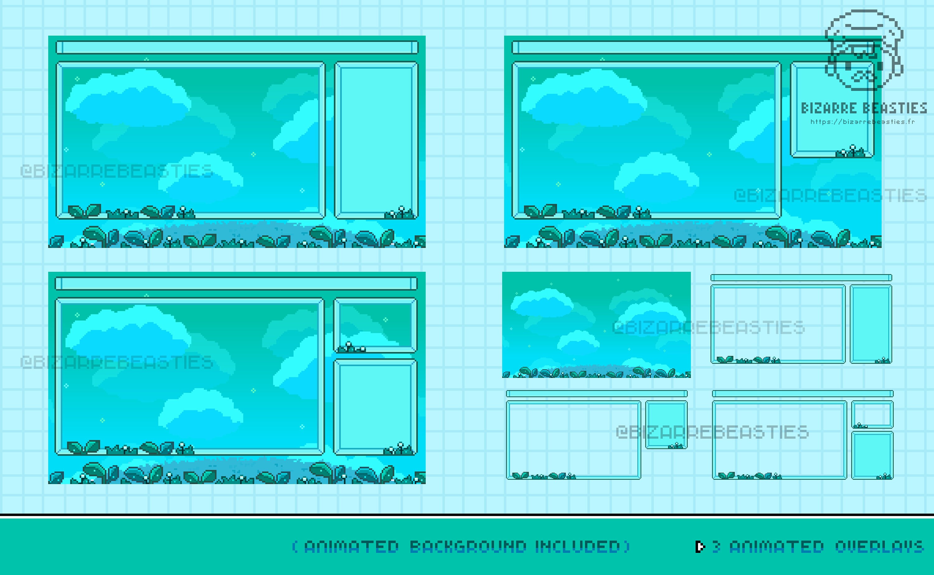 Pixel Art Animated Twitch Package Animated Overlays - Etsy Canada