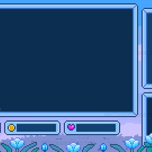 Premium Animated Twitch Overlays ~ Cute Pixel Art Stream Overlays, Just ...