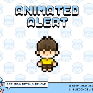 Cute Animated Stream Alert Twitch Alert, Alert Box, Animated Alert ...