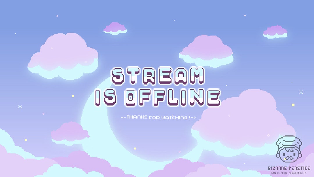 Cute Twitch Offline Banner (not Animated) ~ Pixel Art Static Stream ...