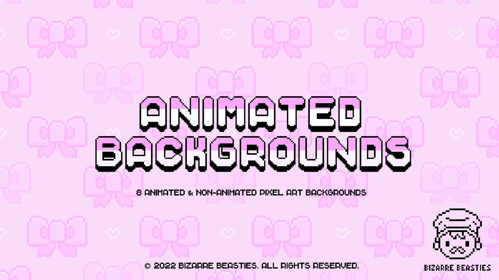 8x Cute Animated Backgrounds Pack for Streaming Twitch - Etsy