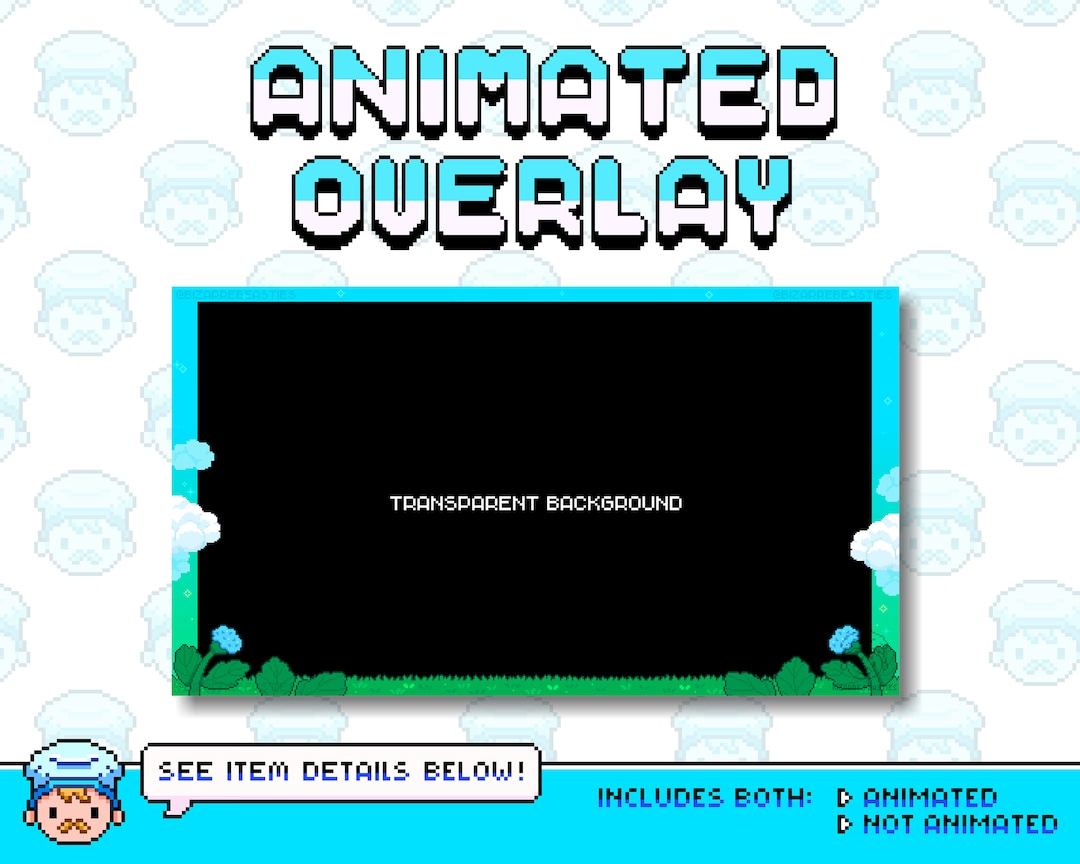 Cute Animated Stream Overlay Border for Twitch, Youtube ~ Twitch ...