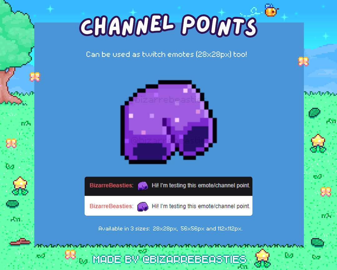 Twitch Emote or Channel Point - Cute Pixel Art Emotes Stream Discord ...