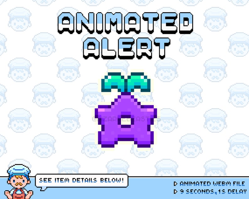 Cute Animated Stream Alert Twitch Alert Alert Box Animated - Etsy